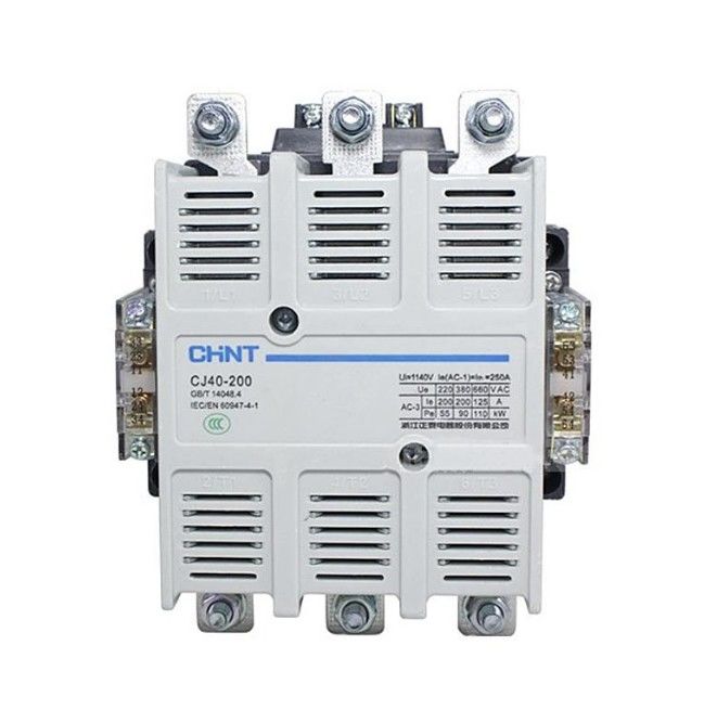 CJ40-200 3 Pole Ac Contactor 250A เครื่องติดต่อไฟฟ้าสามเฟส 50Hz/60Hz